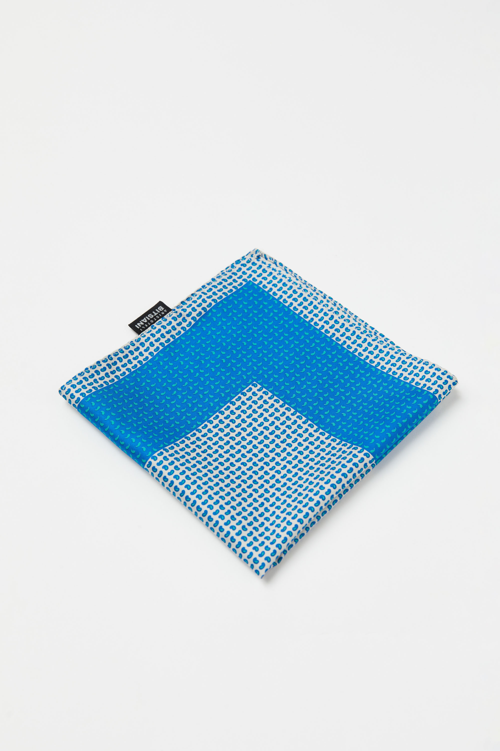Light Blue Microfiber Pocket Square In Microdesigns | Aristoteli Bitsiani